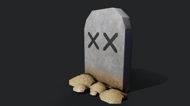 Grave 3D Model in Game Assets 3DExport