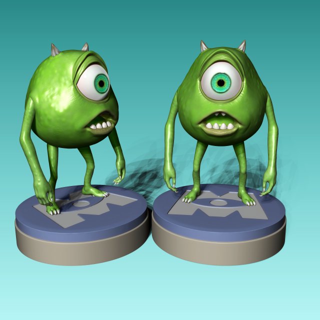 Mike Wazowski from Monsters Inc Modelo de impresión 3D in Monstruos y ...