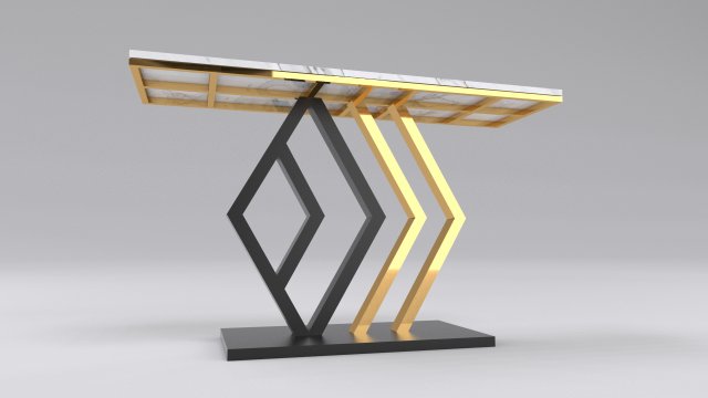 Console table minimalist with marble white carrara Free 3D Model in Desk 3DExport