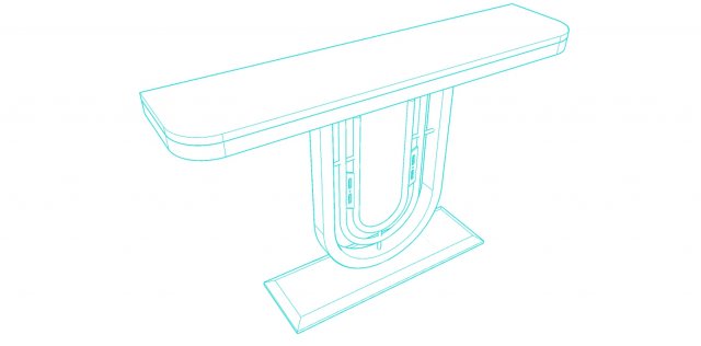 Luxury console table gold and charcoal minimalist modern Free 3D Model in Desk 3DExport