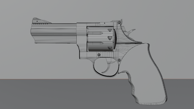 Revolver Taurus 3D Model in Pistol 3DExport