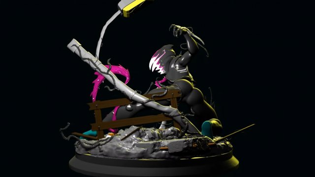 Spider Gwen Venomized 3D Print Model in Woman 3DExport