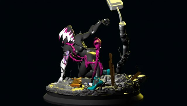 Spider Gwen Venomized 3D Print Model in Woman 3DExport