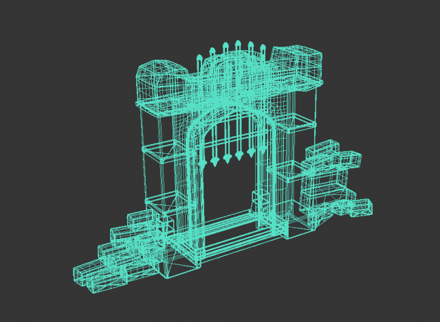 Ancient cave gate 3D Model in Fantasy 3DExport