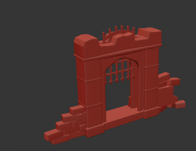 Ancient cave gate 3D Model in Fantasy 3DExport