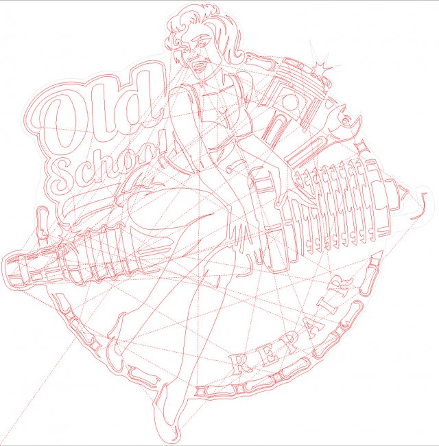 10 DXF File CNC g-code Industrial Laser Vector DXF Plasma Router Pin Up ...