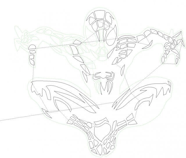 10 DXF File CNC g-code Industrial Laser Cut Spidermen Vector DXF Router ...