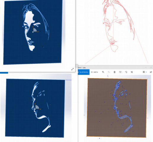 18 File DXF CNC g-code Industrial Laser Cut WOMANS FACE Vector Plasma ...