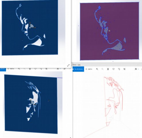 18 File DXF CNC g-code Industrial Laser Cut WOMANS FACE Vector Plasma ...