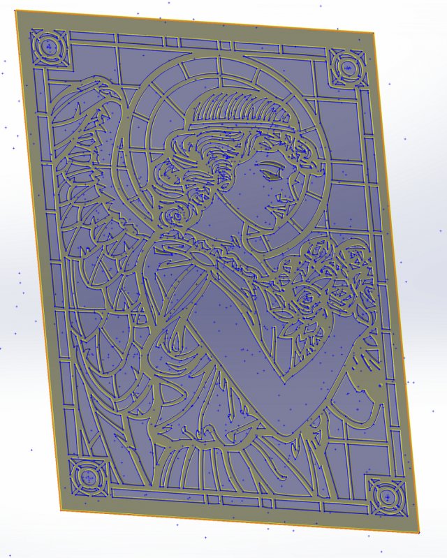 8 DXF File CNC g-code Industrial Laser Cut ANGEL Nr1 decorative PANEL ...