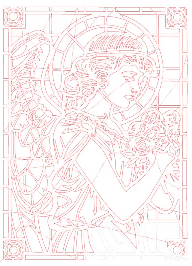 8 DXF File CNC g-code Industrial Laser Cut ANGEL Nr1 decorative PANEL ...