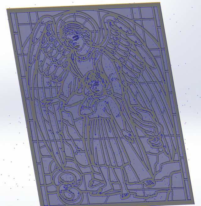 8 DXF File CNC g-code Industrial Laser Cut ANGEL Nr1 decorative PANEL ...