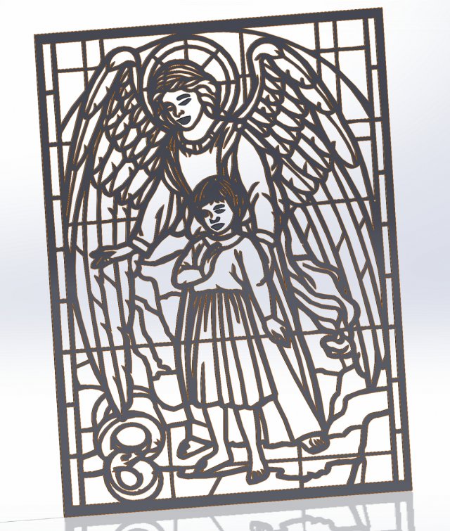 8 DXF File CNC g-code Industrial Laser Cut ANGEL Nr1 decorative PANEL ...