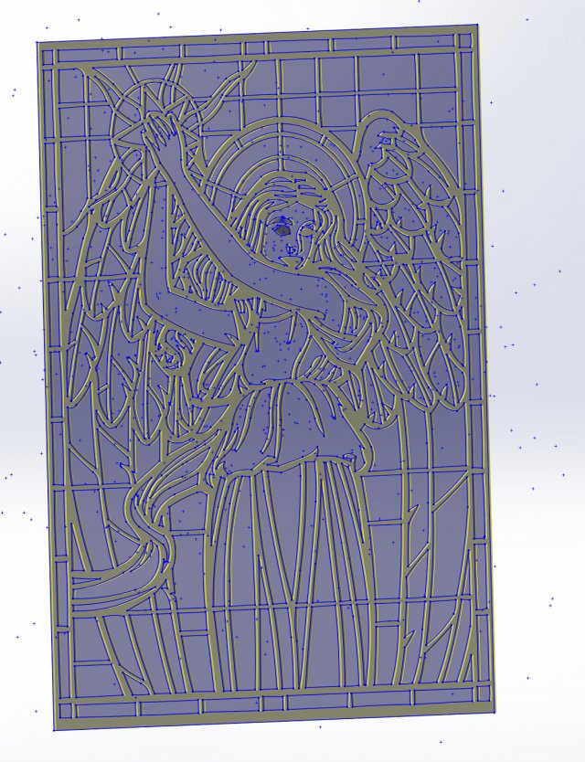 8 DXF File CNC g-code Industrial Laser Cut ANGEL Nr1 decorative PANEL ...