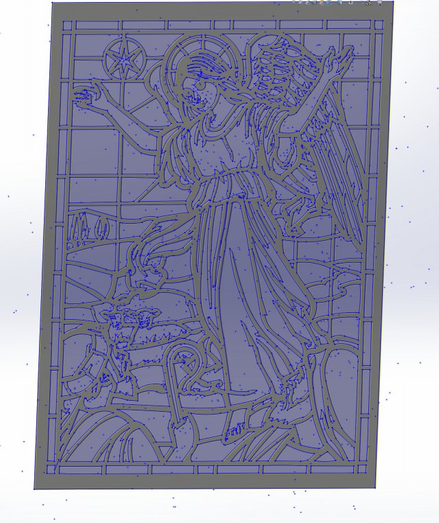 8 DXF File CNC g-code Industrial Laser Cut ANGEL Nr1 decorative PANEL ...