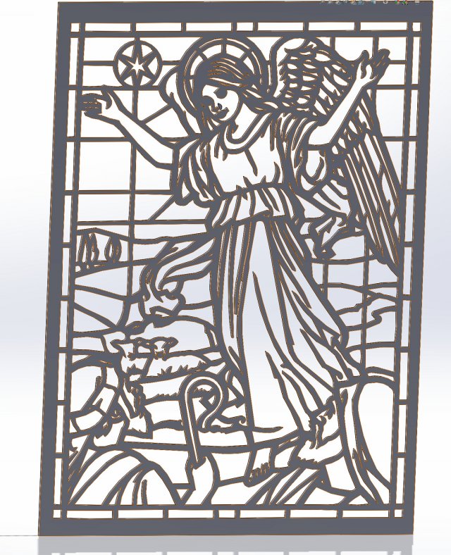 8 DXF File CNC g-code Industrial Laser Cut ANGEL Nr1 decorative PANEL ...