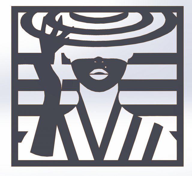 8 DXF File CNC g-code Industrial Laser Cut WOMEN LINES PANEL decorative ...