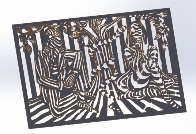 8 DXF File CNC g-code Industrial Laser Cut WOMEN LINES PANEL decorative ...