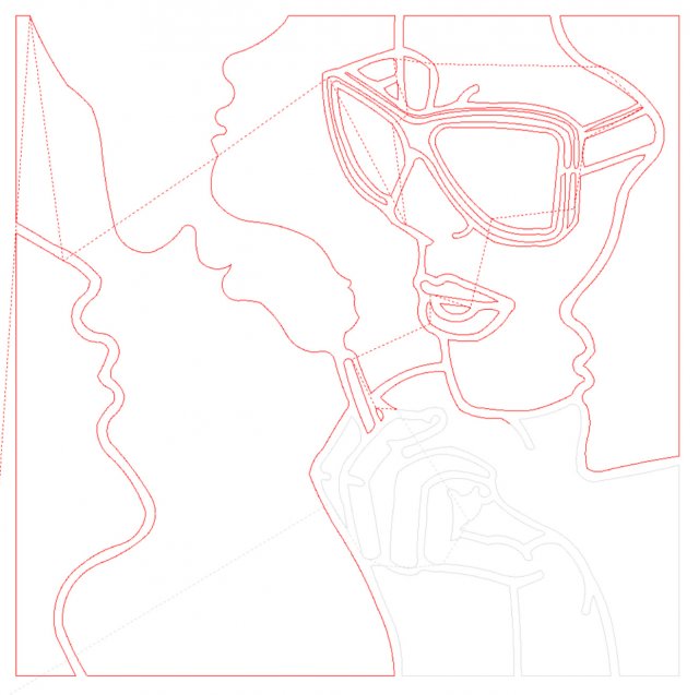 10 DXF File CNC g-code Industrial Laser Abstract POP Art Nr6 Router ...