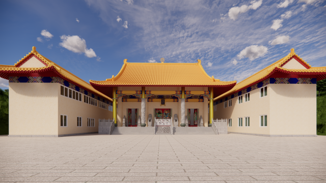 Temple 3D Model in Miscellaneous 3DExport