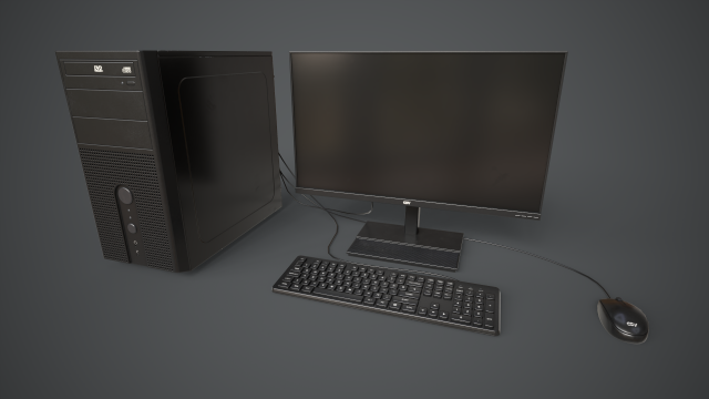 Modern Computer 3D Model in Computer 3DExport