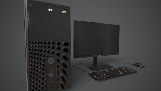 Modern Computer 3D Model in Computer 3DExport
