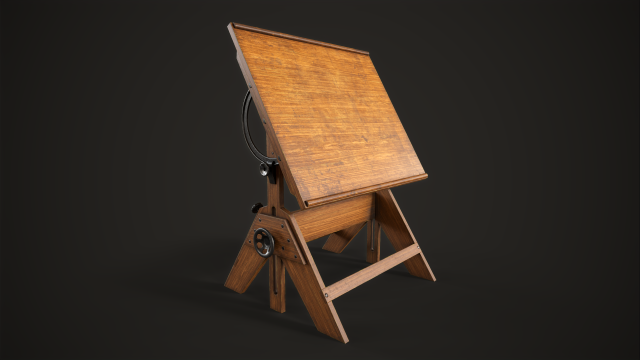 Artist drafting table 3D Model in Desk 3DExport