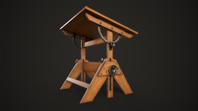 Artist drafting table 3D Model in Desk 3DExport