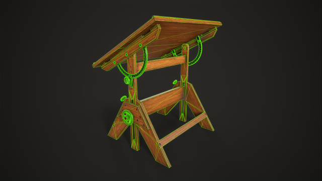 Artist drafting table 3D Model in Desk 3DExport