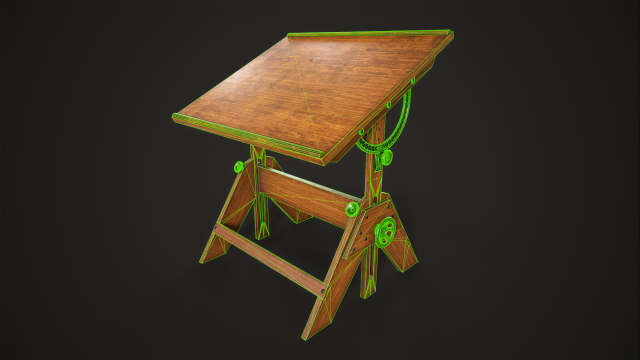 Artist drafting table 3D Model in Desk 3DExport