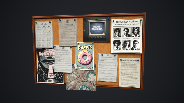 Office pinboard 3D Model in Other 3DExport