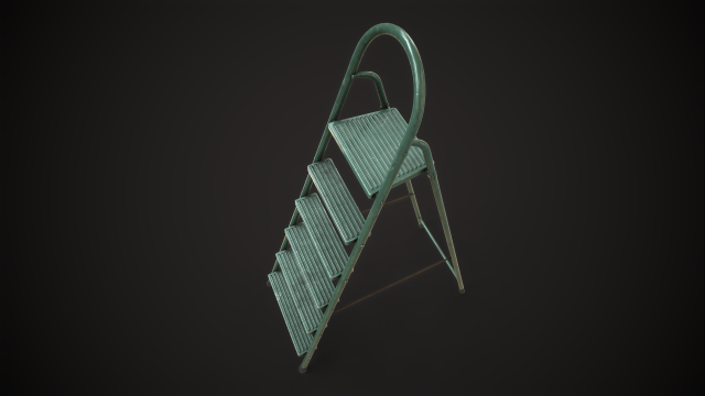 Stepladder ladder 3D Model in Tools 3DExport