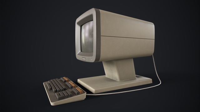 Retro computer 3D Model in Computer 3DExport