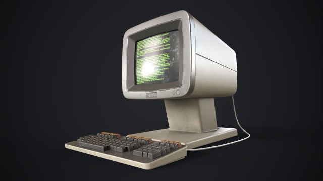 Retro computer 3D Model in Computer 3DExport