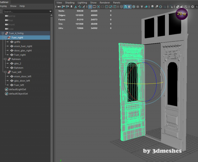 Old Berlin Door 4 -PBR 3D Model in Door 3DExport