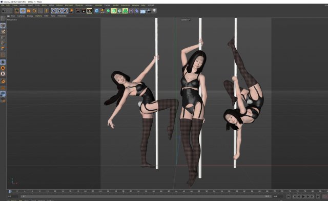 Asian Striper Girl 3D Model in Woman 3DExport