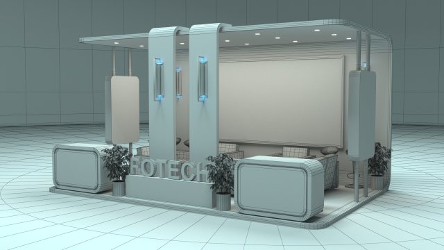 Exhibition Stall Model 3D Model in Exhibit 3DExport