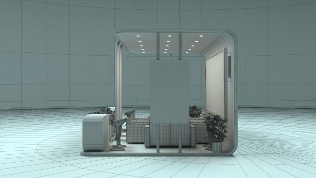 Exhibition Stall Model 3D Model in Exhibit 3DExport