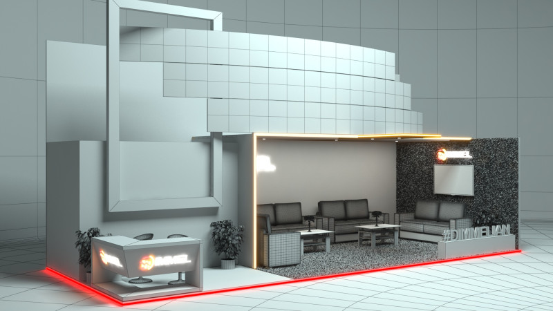 Exhibition Stand Stall 3D Model in Exhibit 3DExport