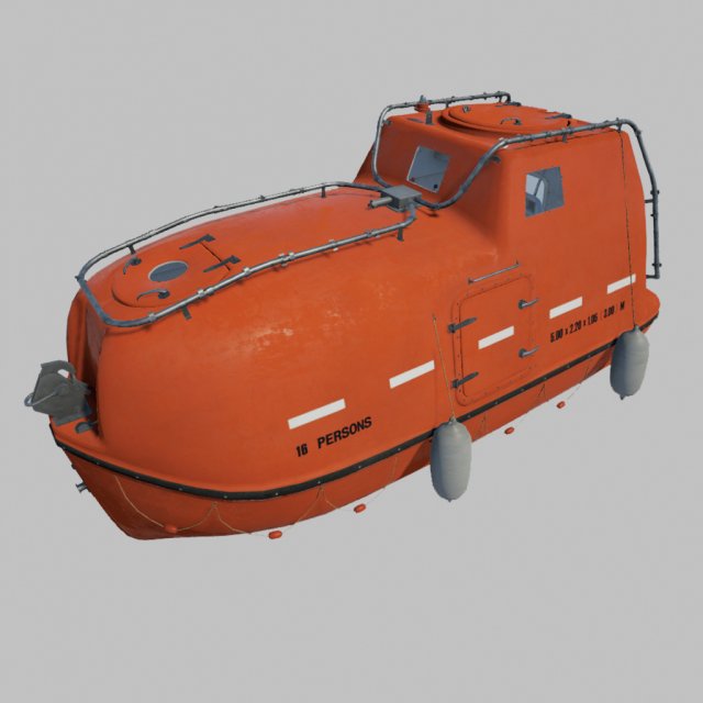 Lifeboat 3D Model in Transport 3DExport
