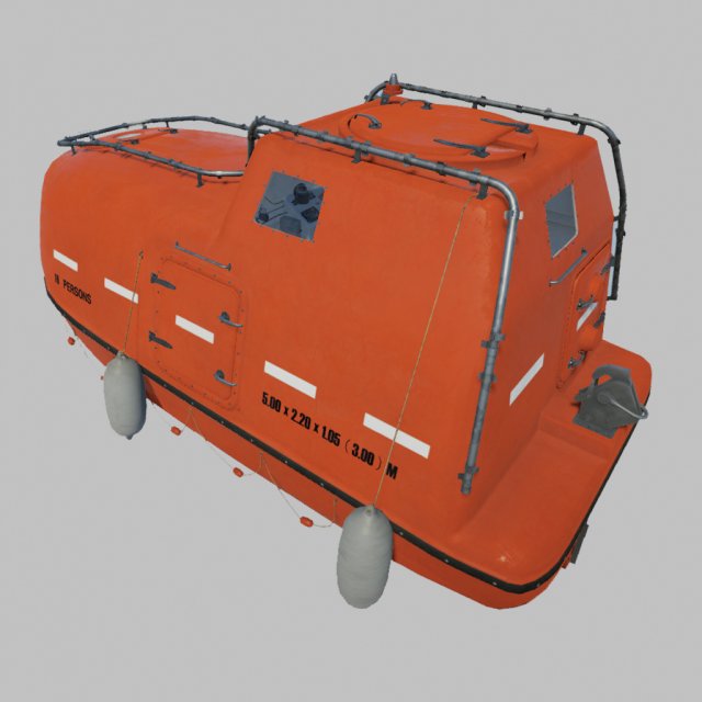 Lifeboat 3D Model in Transport 3DExport