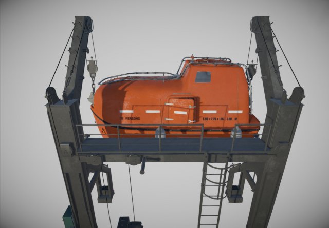 Lifeboat 3D Model in Transport 3DExport