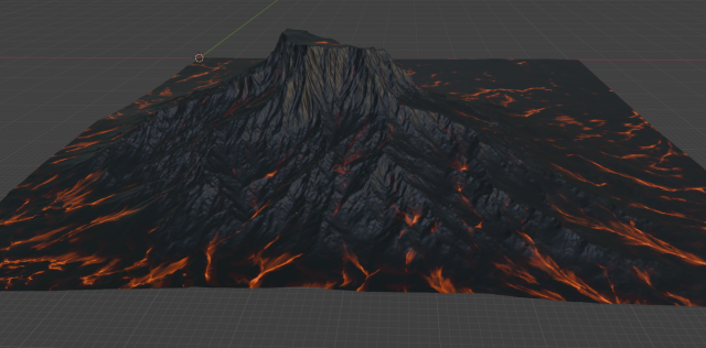 Volcano Terrain 3D Model in Landscapes 3DExport