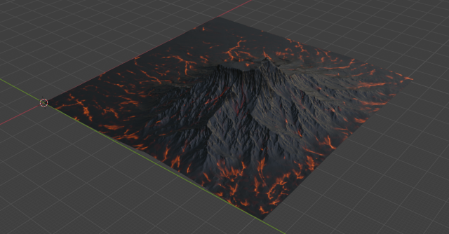 Volcano Terrain 3D Model in Landscapes 3DExport
