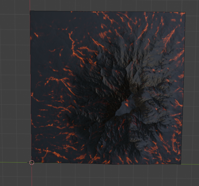 Volcano Terrain 3D Model in Landscapes 3DExport