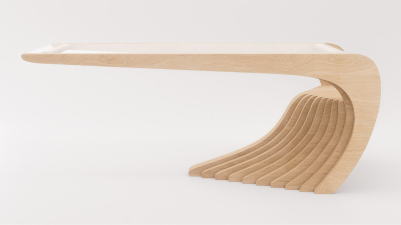 Woodbang Lucid parametric coffee table Oak Wood Free 3D Model in Table ...