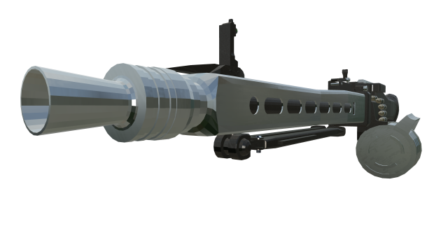 Low-Poly Light Machine MG 3D Model in Combat 3DExport