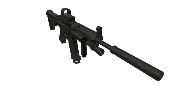 Low Poly Fully Equipped M4 3D Model in Artillery 3DExport