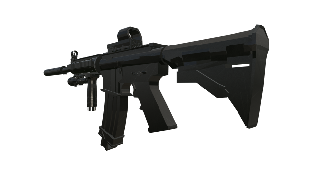 Low Poly Fully Equipped M4 3D Model in Artillery 3DExport