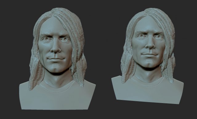Kurt Cobain 3D Print Model in Memorabilia 3DExport